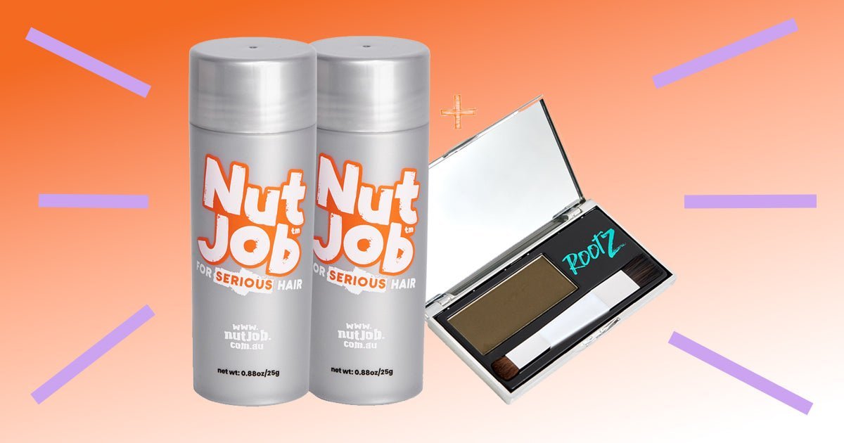 The Ultimate Dynamic Duo for Thinning Hair – Nut Job Hair Building Fibres